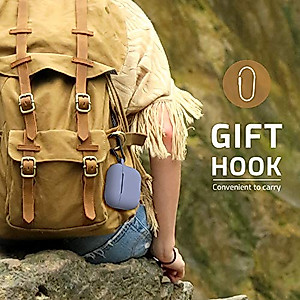 MATEPROX Compatible with AirPods 3 Case,Soft Silicone Protective Headphone Charging Cover with Keychain for Airpods 2021 3rd Generation (Lavender Purple)