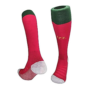 Football Jersey No.7, Jersey 2022 Soccer Jersey, T-Shirt Boys Kids Youth Jersey Socks Soccer Shirt Kit Set (8-9 Years, Red)