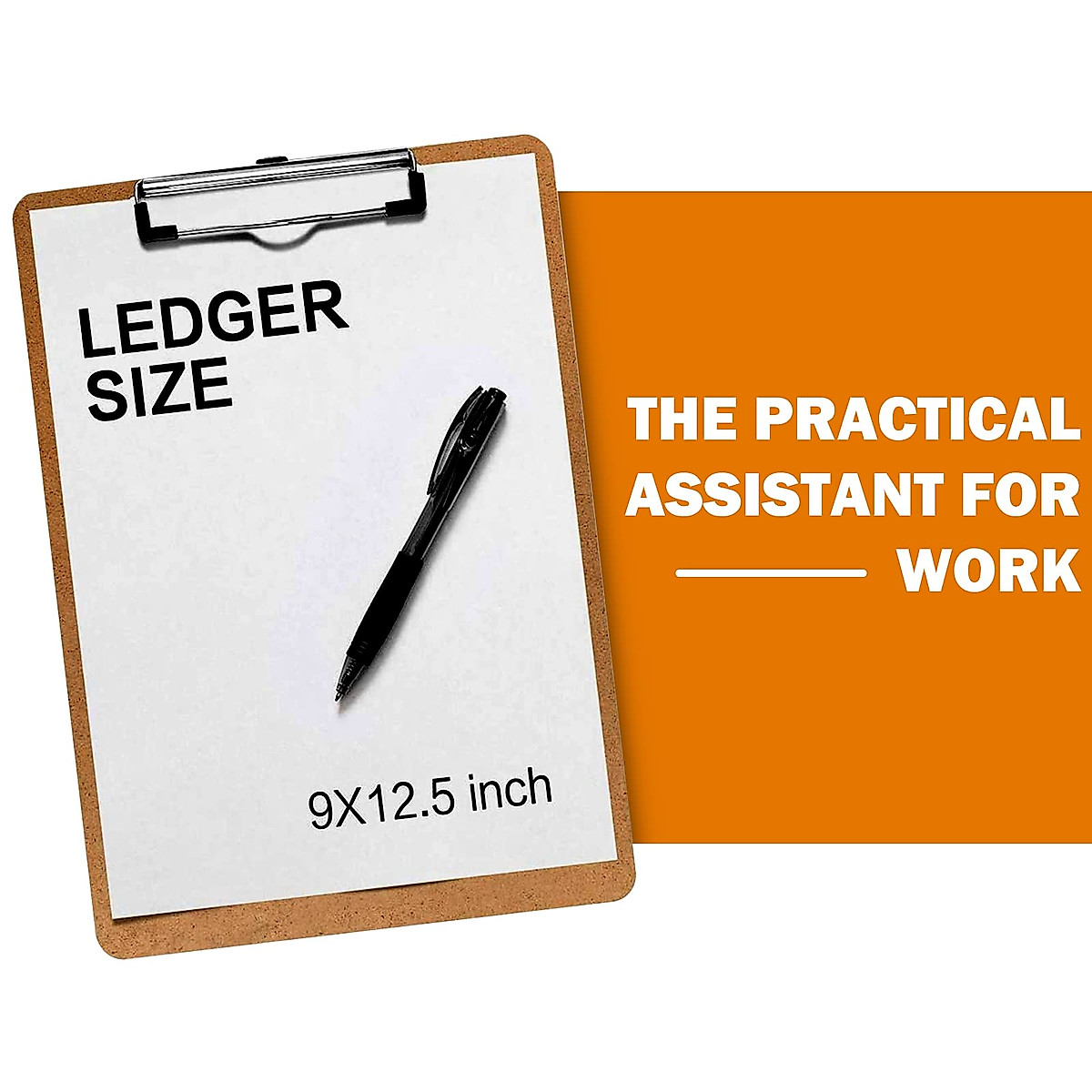 Clipboard, HERKKA 15 Pack Hardboard Office Clipboards Standard A4 Letter Size Clipboard with Low Profile Clip , Size 12.5 x 9 Inch