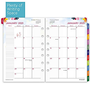 2021 Daily & Monthly Planner Refill by AT-A-GLANCE, 52111 DAY-TIMER, 5-1/2" x 8-1/2", Size 4, Kathy Davis (KD81-125-21)