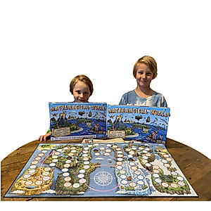 Mathemagical World - Addition & Subtraction Math Board Game for Kids, 2-4 players, Ages 5+ and Perfect for Homeschool, Kindergarten, Pre-k, and Gifted & Talented Prep