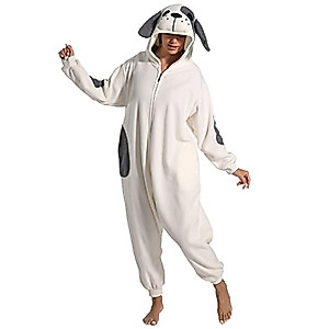 vavalad Adult Dog Onesie Pajamas Cosplay Animal Plush Homewear Sleepwear Costume Women Men