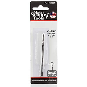 Snappy Tools Replacement HSS Drill for 7/64 Inch Self-Centering Hinge Bit #49107
