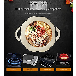 Pumpkin Cast Iron Enamel Stew,Pumpkin Cast Iron Dutch Oven,3.7l Pumpkin Pot Casserole with Lid and Handles,Non-Stick Stew Pot Soup Pot Halloween Cooking Pot for Soup Porridge Stew Gift,Orange