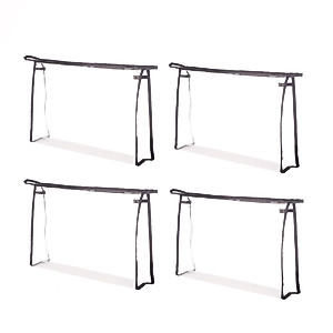 Augbunny Multi-purpose Waterproof Clear Vinyl Zippered Organizer Toiletry Cosmetics Makeup Bag Pouch 4-pack