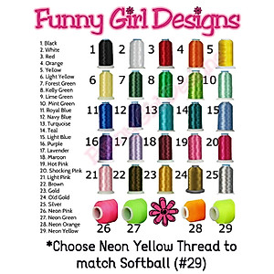 Funny Girl Designs Personalized Embroidered Softball Patch Cotton Stretch Headband Your Custom Colors and Player Name