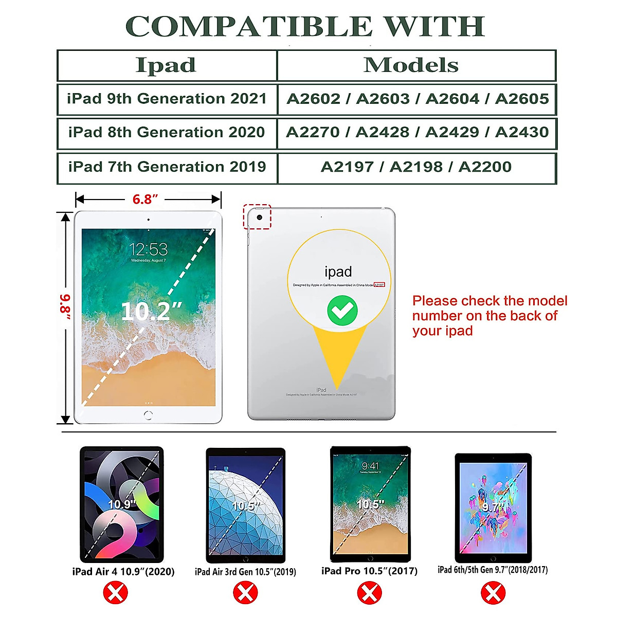 Vimorco iPad 9th/8th/7th Generation Case, 9th Generation iPad Case with Pencil Holder/Hand Strap/Pocket, iPad 10.2 Case Adjustable Angle, iPad Cover 9th Generation Auto Sleep/Wake, Oil Painting Tree