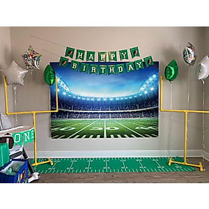 Football Field Backdrop American Football Field AuditoriumLight Rugby Sports Soccer Themed Party Baby Photography Background (7X5FT)