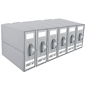 HSFTEC Foldable Bedding Organizer, Fabric Storage Bins for Bed Sheets, Duvet Covers and Pillowcases, Closet Organizer, Storage Container Boxes for Blankets, Clothes (6 pack(Queen or King), Grey)