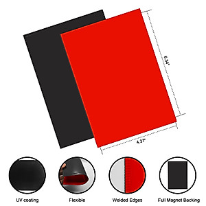 CHUNNIAO Red Magnetic Picture Frame 4X6 for Refrigerator 10 Pack,Photo Magnets Sleeves