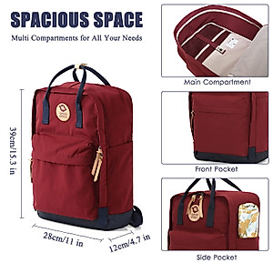 G-FAVOR Convertible Backpack Tote Women Laptop Backpack Daypack Bookbag, Water Resistant Computer Backpack for College School Work, Fits 15.6 inch Laptop