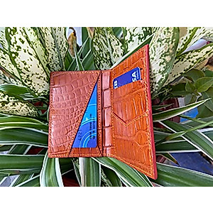 Vietnam Double side Brown Crocodile Alligator leather skin Credit Cardholder, leather credit cardcase, leather creditcard cover