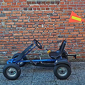 Bike Safety Flags with Pole and Mount, Cycling Safety Flag with Heavy Duty Fiberglass Pole, Orange Safty Flag Bicycle Safety Flag with Bicycle Mounting Bracket - 6 Feet