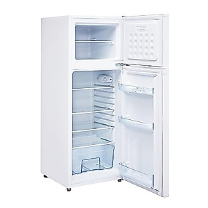 Unique Appliances UGP-170L W 6 Cu. Ft. Solar Powered DC Top Freezer Refrigerator, White; Highly Efficient Insulation Throughout and Simple Effortless Controls; Bottom Crisper