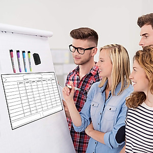 Magnetic Chore Chart for Kids Teens and Adults 12 x 17 Inches - Dry Erase Whiteboard Reward Chart for Multiple Kids with 5 Markers and Eraser - Daily Responsibility Planner Schedule Board for Kids