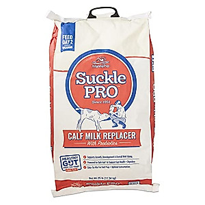 Manna Pro Suckle Pro Calf Milk Replacer | 22% Protein with Probiotics | 25 lb