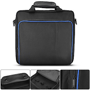 Kuuleyn PS4 Carrying Case Travel, Carrying Case for PS4, Portable Handbag Travel Storage Bag Fully Protective Shoulder Bag Waterproof for Ps4 Pro PS4 Slim