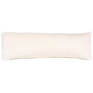 Mud Pie Polyester XOXOXO Washed Canvas Long Pillow 4163015, 1 Count (Pack of 1)
