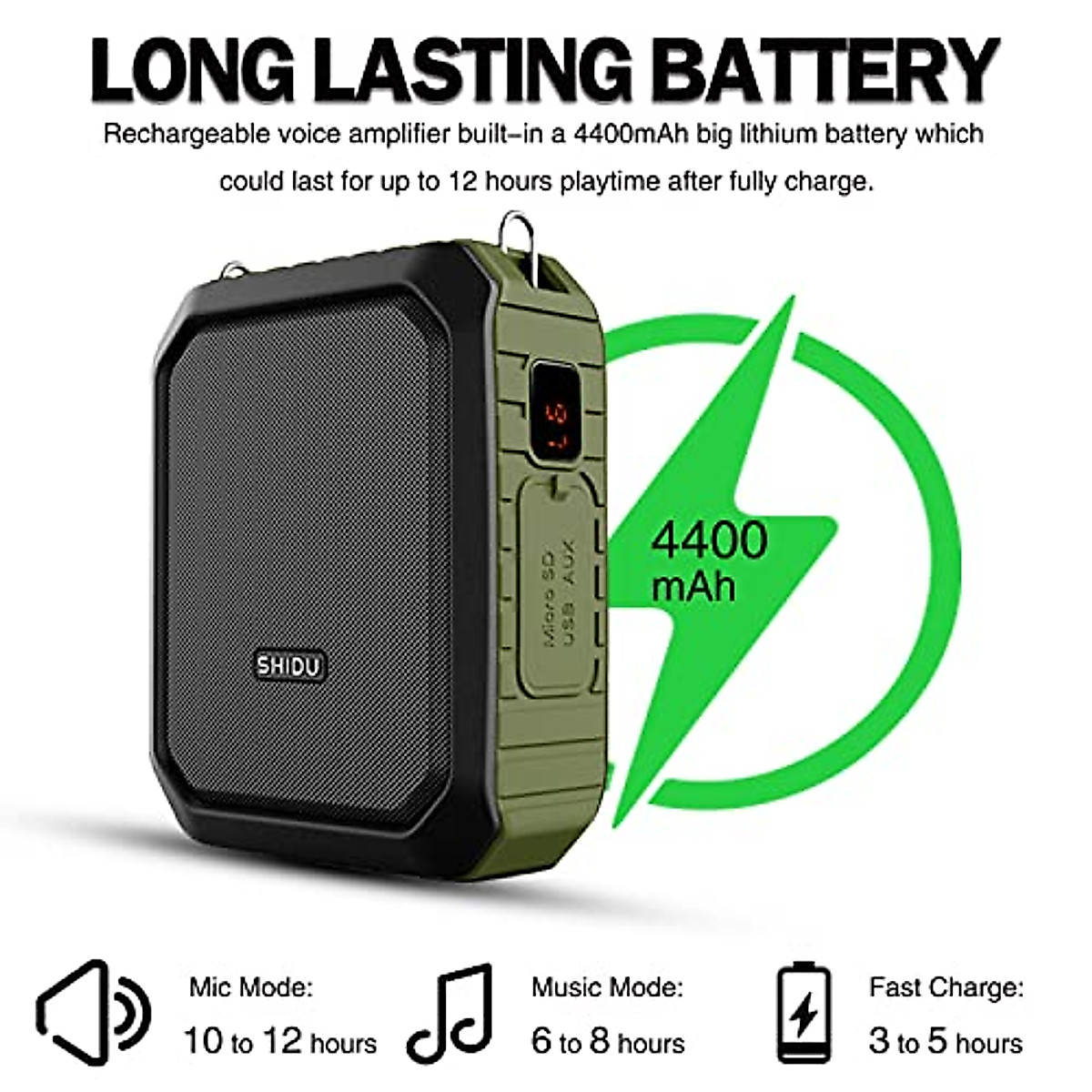 18W Voice Amplifier Portable Microphone and Speaker Set,Personal Speaker with Wired Mic Headset & Waistband,Wearable Waterproof Mini Pa System,Megaphone with Mic for Teachers,Classroom,Outdoor Speech