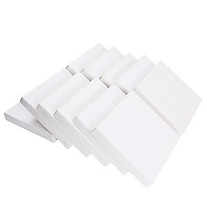 CertBuy Stretched Canvas 6 x 6 inch, 24 Pack 100% Cotton Blank Canvas Board for Painting, Acrylic Paint, Oil Paint and Wet Art Media
