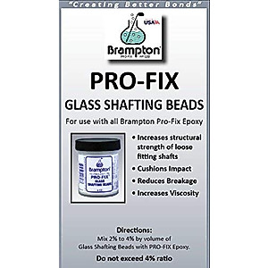 Brampton PRO-FIX Glass Shafting Beads - Golf Club Shaft Installation Stabilizer - Increase Bond Strength