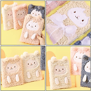 NUOBESTY 3 Pcs Notebook Girls Journal Sketchbook Plush Journals Girls Journal Book Girl Journal Diary Journal Diary of a Wimpy Kid Book Girls Diary Book Lamb White Toddler Travel Sherpa