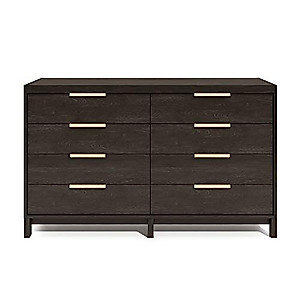 Tvilum Rainier 8 Drawer Double Dresser, Dark Chocolate