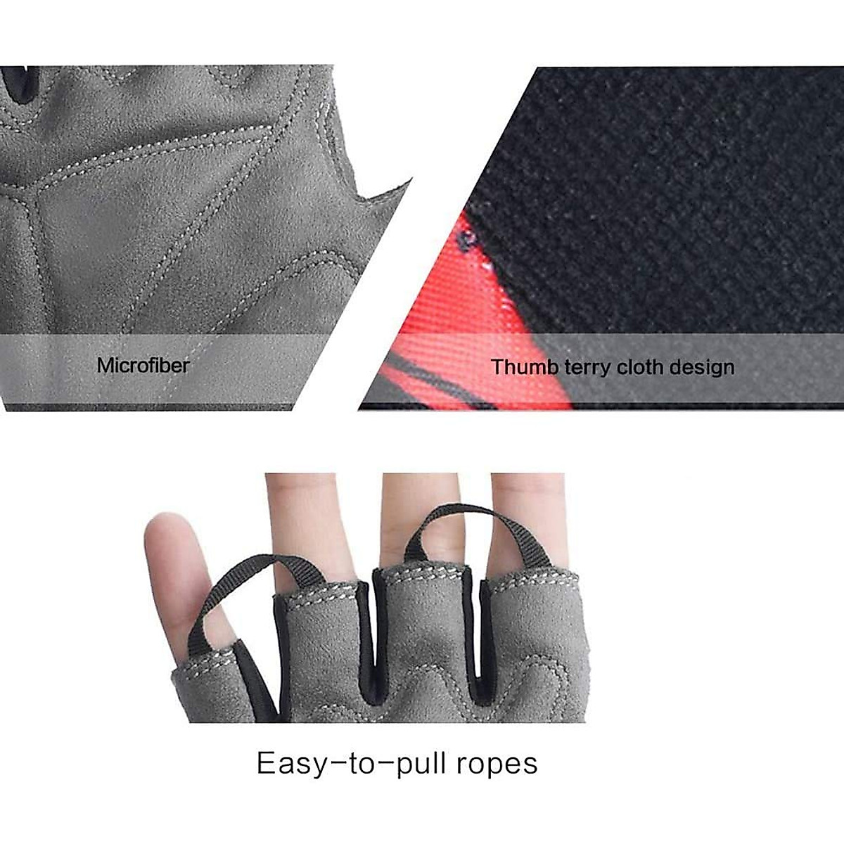 iwish Child Thin Half Finger Outdoor Sports Cycling Bike Gloves Kids Gloves (Pink, Medium)