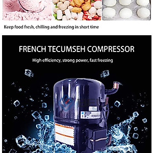 Kolice Commercial 3 Trays Blast Chiller, Blast Freezer, Chest Freezer, Batch Freezer for Hard ice Cream, Chicken, Fish, Dessert, Pastry, etc. -31°F