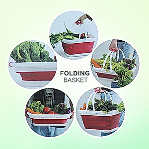 Gaorui Collapsible Laundry Basket Foldable Pop Up Storage Container Organizer Portable Washing Tub for Toys Fruits Vegetables Orange