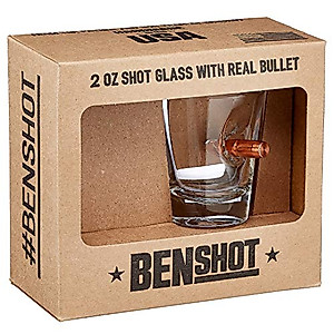 BenShot Shot Glass with Real .308 Bullet - 2oz | Made in the USA