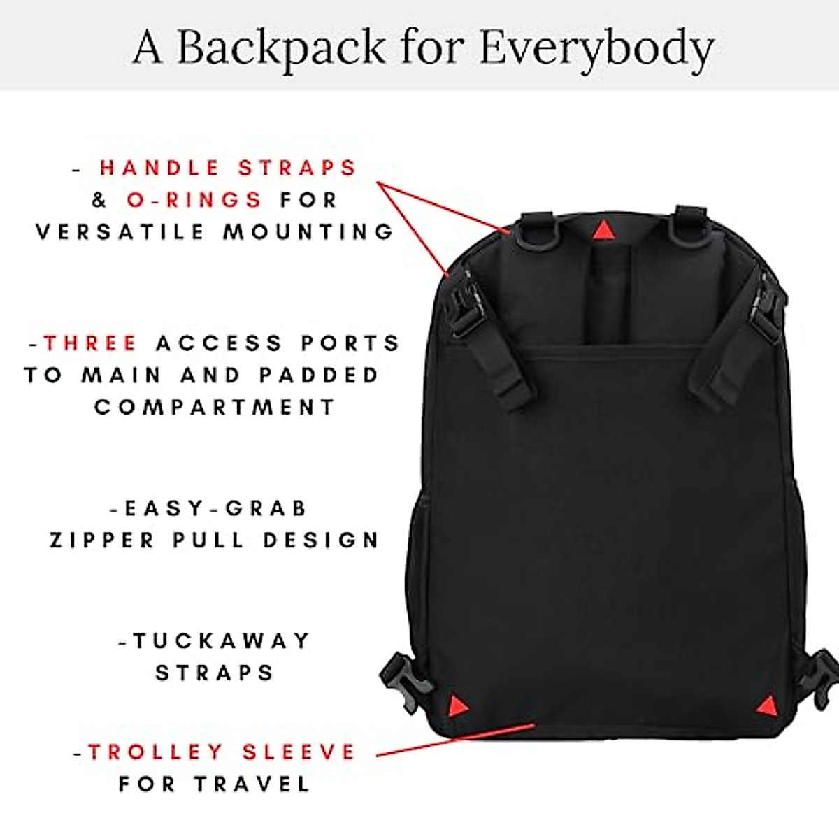 Fenrici Adaptive Backpack and Lunch Box Bundle (Black)