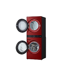 LG WKEX200HRA WashTower Washer and Dryer with TurboWash (Candy Apple Red)
