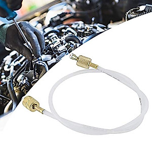Kelepu High Pressure Pipe Brass Alloy Rubber Hose for Coolant Adding Air Conditioner Refrigerant Charging Suitable for Car Air Condition Maintenance (1.5M)