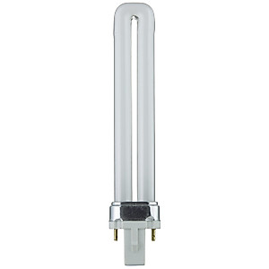 Sunlite Compact Fluorescent PL 2-Pin Single U-Shaped Twin Tube, 9 Watts, 120 Volts, 530 Lumens, 2700K Soft White, 2-Pin G23 Base, 10 Pack