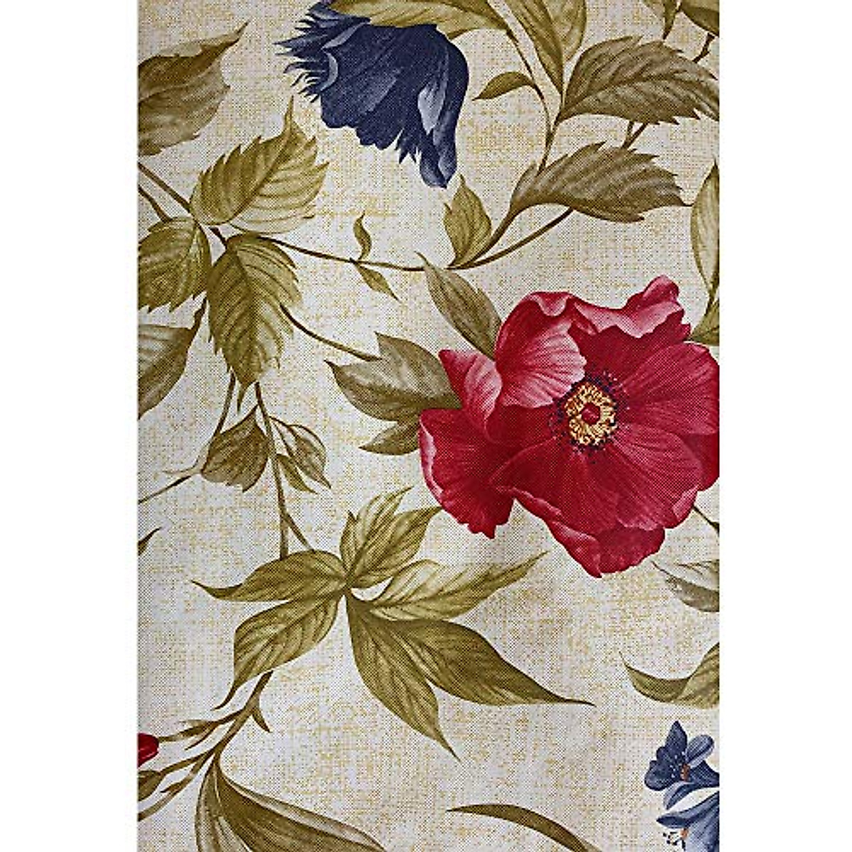 Newbridge Nicolette Multicolor Floral Pattern Indoor/Outdoor Flannel Backed Vinyl Tablecloth - Waterproof and Stain Resistant Kitchen Tablecloth- 60” x 84” Oblong/Rectangle