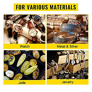 VEVOR Bench Buffer Polisher, 8 inch Buffing Machine 370W Motor with 3600 RPM, Heavy Duty Benchtop Lathe Polishing Machine for Jewelry, Wood, Silver, Amber, Metal, Jade