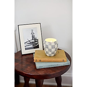 Paddywax Checkmate Artisan Hand-Poured Scented Candle, 11-Ounce, Cotton + Teak