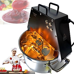 ZYLDDS Commercial Electric Food Stirrer Pot,Stainless Steel Automatic Mixer Machine with Double Stirring Paddle &Auxiliary Fan&Light,for Making Jam/Sauce/Filling,110V