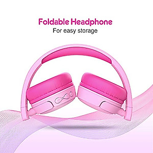 gorsun Kids Bluetooth Headphones with MIC, Children's Wireless Headphones with Microphone 85dB Volume Regulator Stereo Over-Ear Kids Headsets Earphones for Boys,Girls,Toddler,Youth