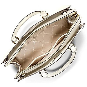 MICHAEL MICHAEL KORS Women's Valerie Pebbled Leather Satchel Cream, Medium