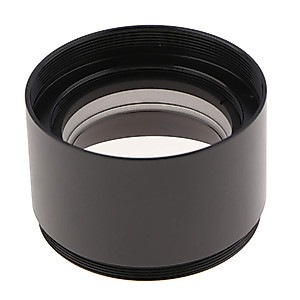 Prettyia 0.5X Auxiliary Barlow Objective Lens 48mm Thread Mount for Stereo Microscope Working Distance 165mm