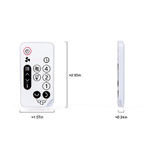 Replacement Remote Control Compatible for Woozoo 5-Speed Globe Fan (1pc)