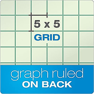 TOPS Engineering Computation Pads 3 Pk, 8-1/2" x 11", Glue, 5 x 5 Graph Rule on Back, Green Tint Paper, 3-Hole Punched, 100 Sheets per Pad (35507)