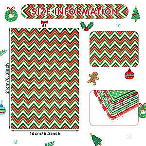 15 Pieces Christmas Leather Sheets Glitter Synthetic Leather Fabric Snowman Printed Fabric Sheets Waterproof Christmas Sheets for Holiday Christmas Bows Earrings Making Supplies (Bright Style)