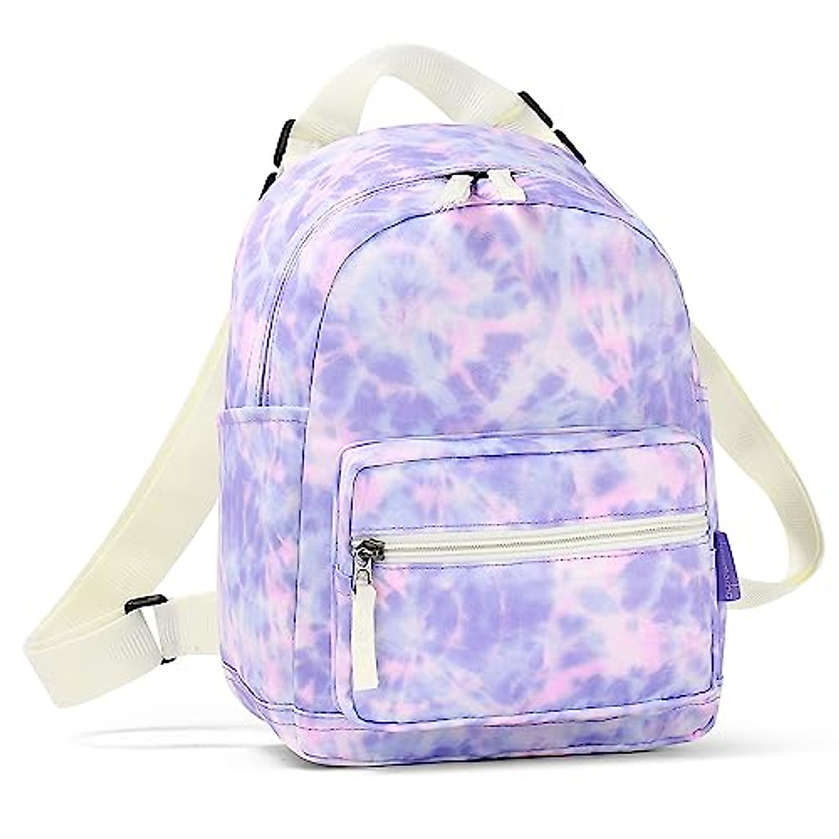 Choco Mocha Purple Small Backpack for Girls, Travel Mini Backpack Purse for Teen Girls Cute Bookbag 11 Inch, Tie Dye