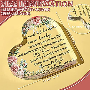 Maid of Honor Gifts Maid of Honor Gifts from the Bride Bridal Party Gifts Maid of Honor Proposal Gifts Bridesmaid Proposal Gifts Acrylic Heart Maid of Honor Wedding Keepsake