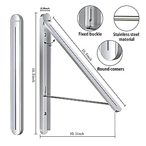 Ithywat Clothes Drying Rack,Wall Mounted Clothes Hanging Rack,Retractable Folding Hanger,Laundry Room Organization,Drying Racks for Laundry,Bathroom,Garage,Indoor&Outdoor Aluminum1pcs