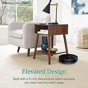 Best Choice Products Mid-Century Modern End Table Set of 2, Side Accent Furniture for Living Room, Den, Sitting Room, Space Saving w/Cubby Storage, Lower Shelf, Pine Wood Legs - Brown