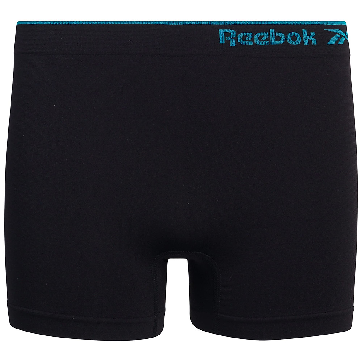 Reebok Girls' Boyshorts Underwear - 4 Pack Soft Seamless Long Leg Boy Shorts - Playground Shorts for Girls (6-16), Size 8-10, Black With Tipping Waistband